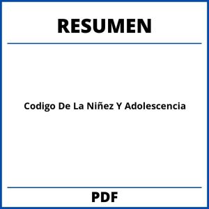 Resumen Del Codigo De La Niñez Y Adolescencia Honduras