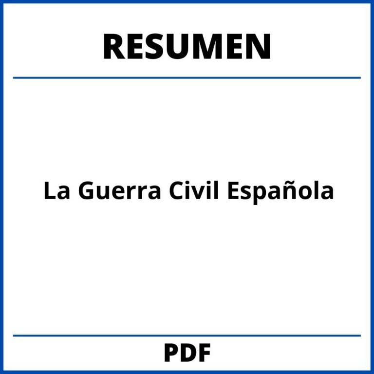 Guerra Civil Española Resumen Selectividad